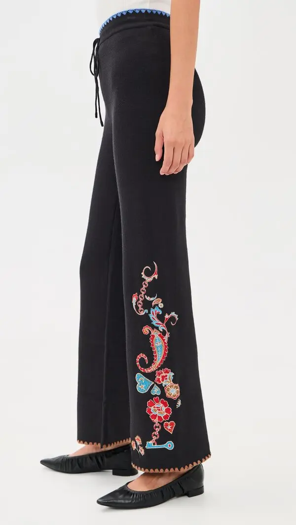 NEVER FULLY DRESSED Paisley Wide Leg Pants