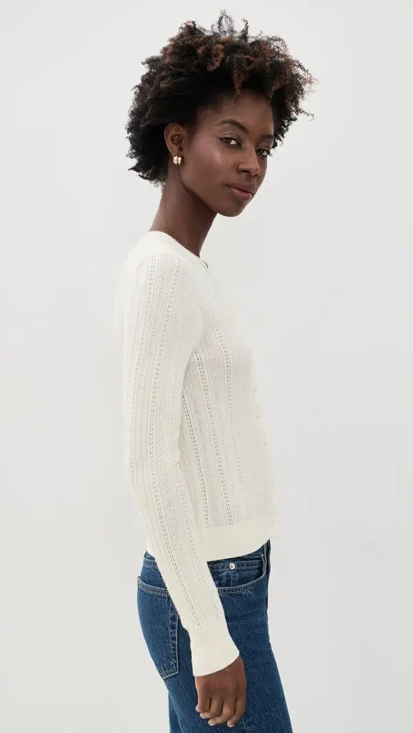 Rag & Bone Rhodes Crew Cardigan - White