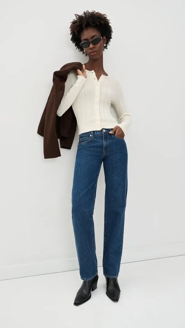 Rag & Bone Rhodes Crew Cardigan - White