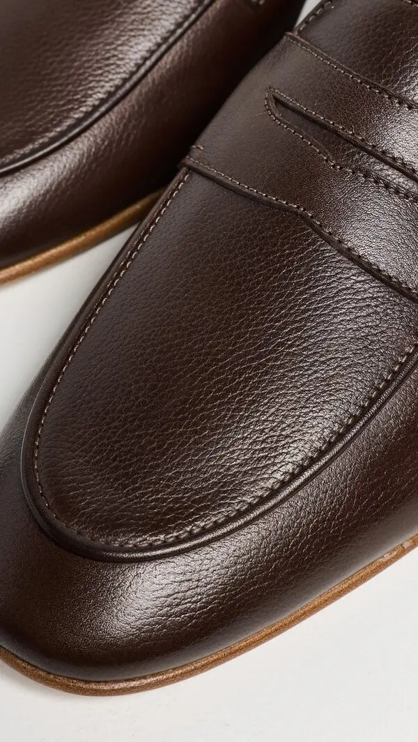 Frescobol Carioca Leme Pebbled Leather Beach Slippers
