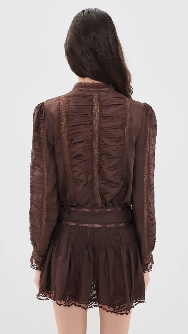LoveShackFancy Jacque Silk Top
