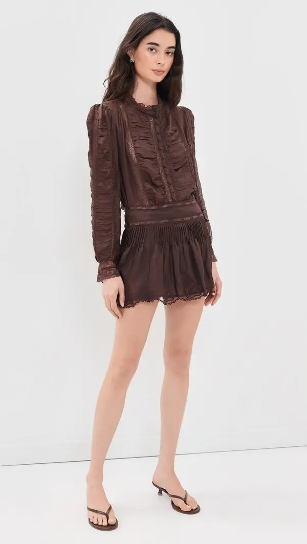 LoveShackFancy Jacque Silk Top