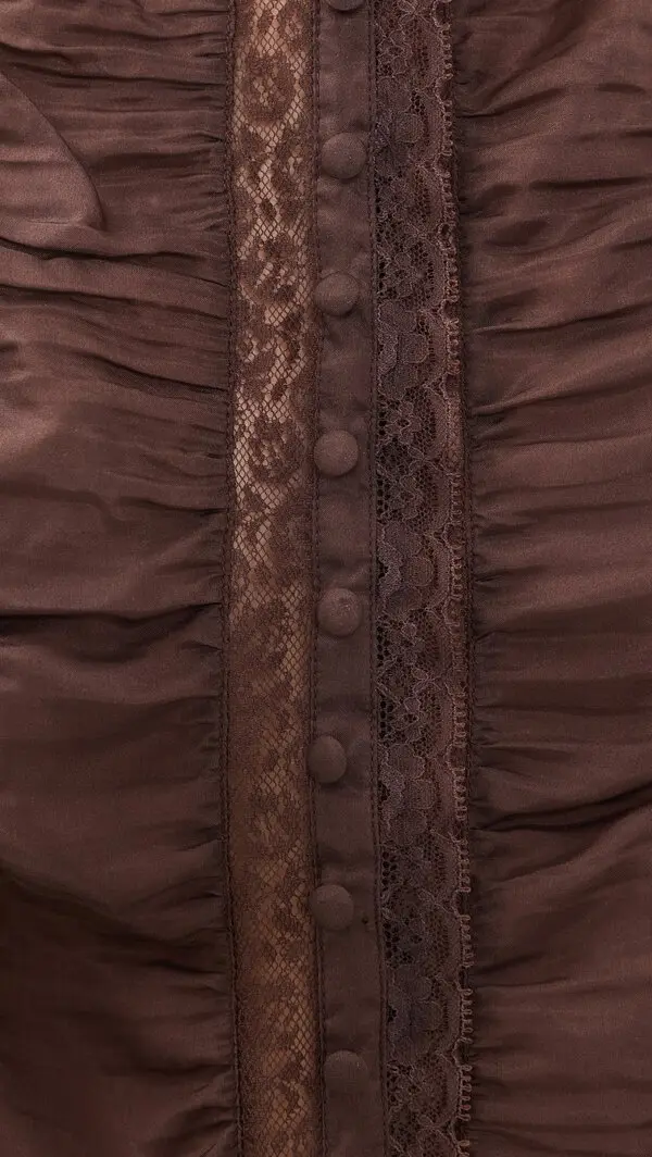 LoveShackFancy Jacque Silk Top