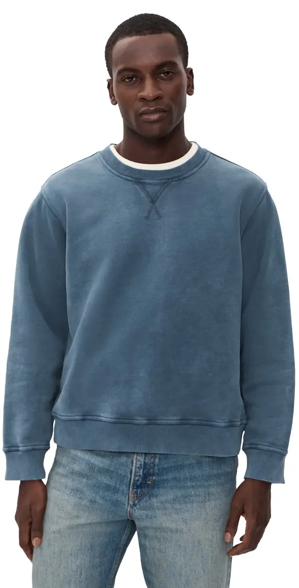 CORRIDOR French Terry Crewneck Sweatshirt - Navy