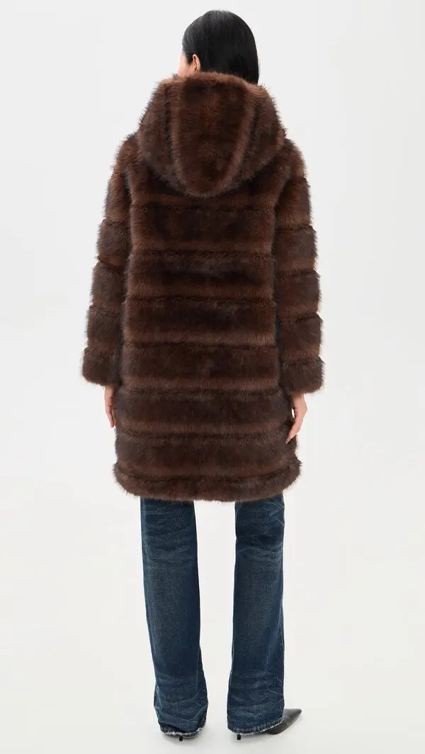 Apparis Marais Mink Hooded Coat