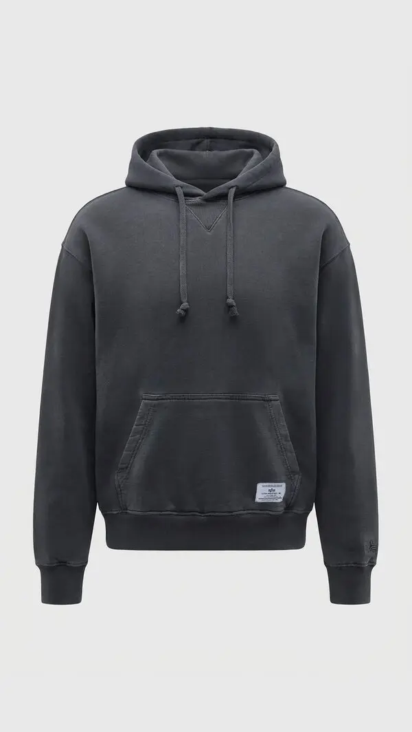 Alpha Industries Washed Essential Hoodie Relaxed Fit Sweatshirt