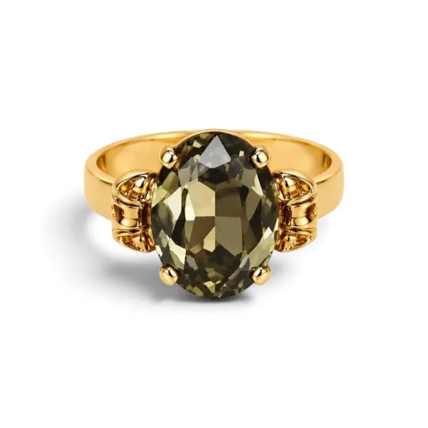 VSTYLE Olive Crystal Statement Ring