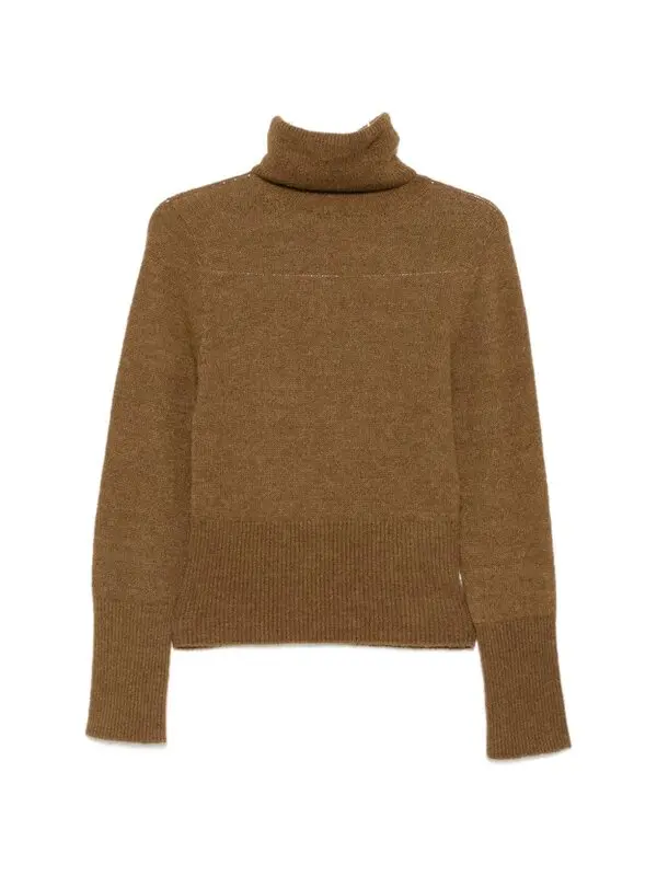 CORTANA Eira Wool Turtle-neck Sweater - Brown