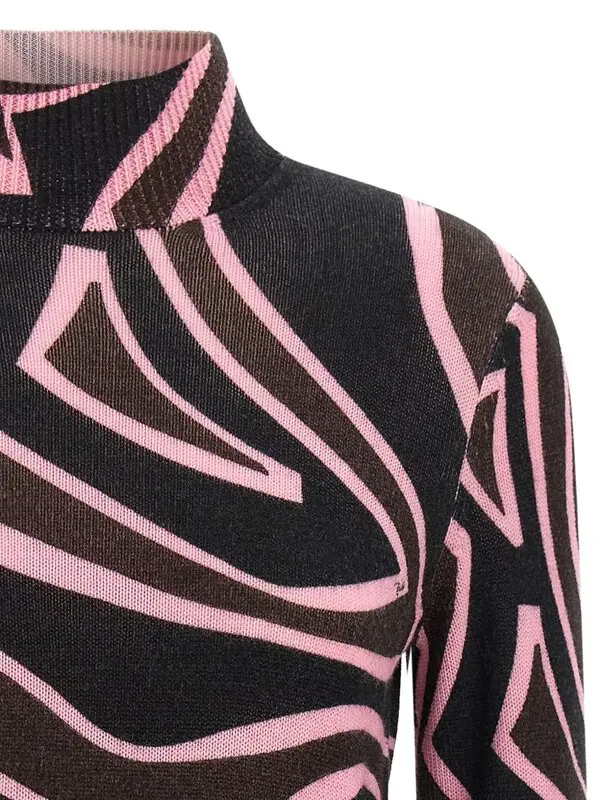Emilio Pucci Printed Wool Turtleneck Sweater