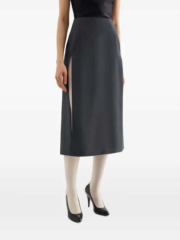 JIL SANDER Wool Long Skirt