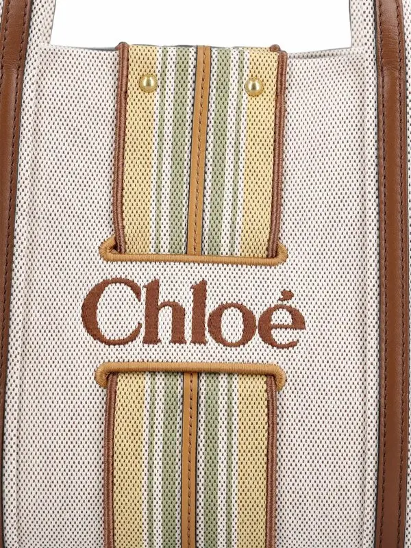 Chloé Woody Loop Small Canvas Tote