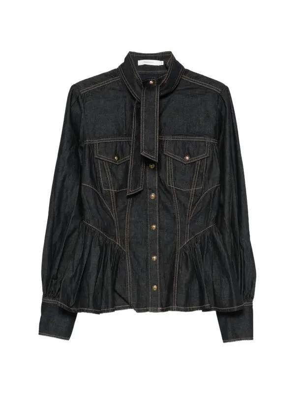Zimmermann Denim Cotton Shirt - Blue