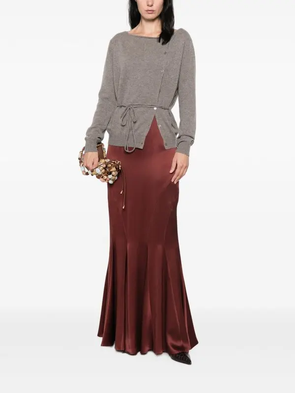 Max Mara Silk Skirt - Brown