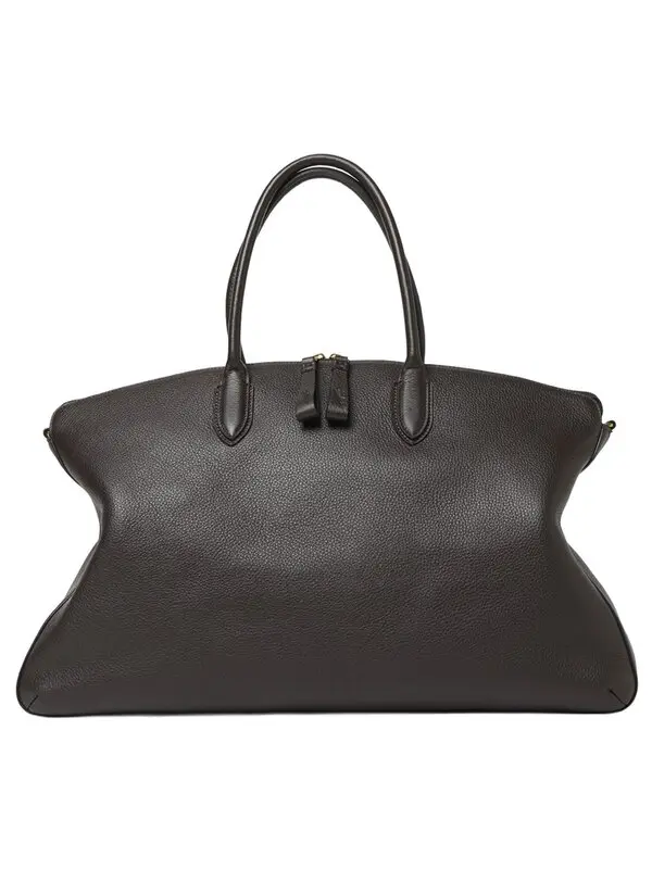 Borsalino Leather Tote Bag - Black