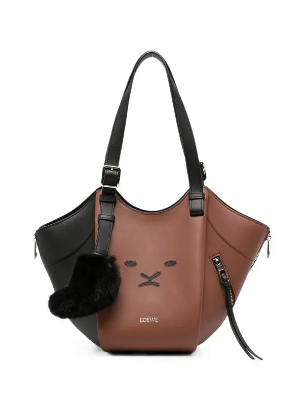 Loewe Hammock Medium Leather Handbag - Black
