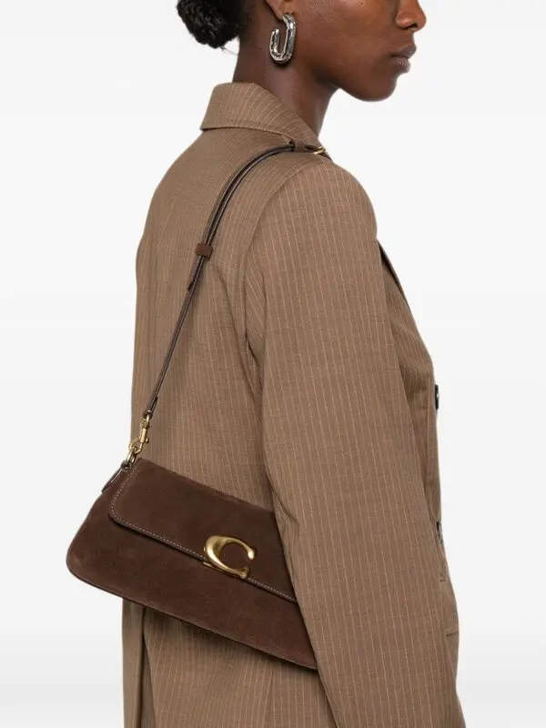 COACH Jet Suede Leather Shoulder Bag