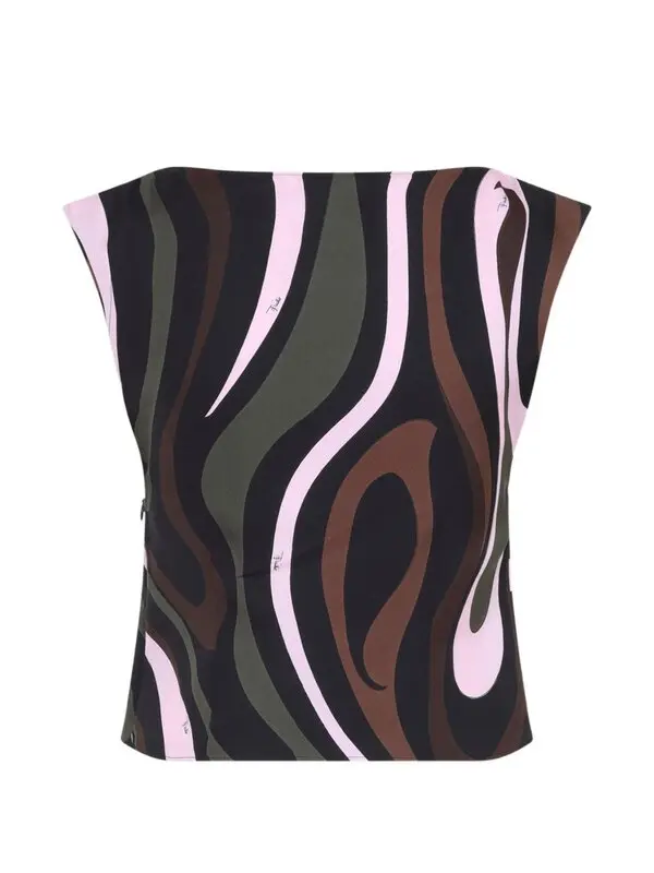 Emilio Pucci Printed Silk Top