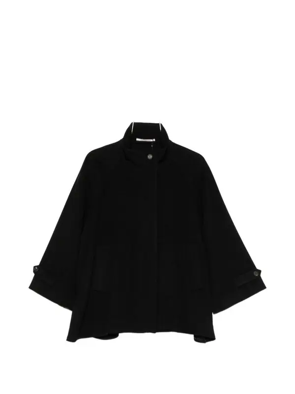 Tagliatore Wool Cape By - Black