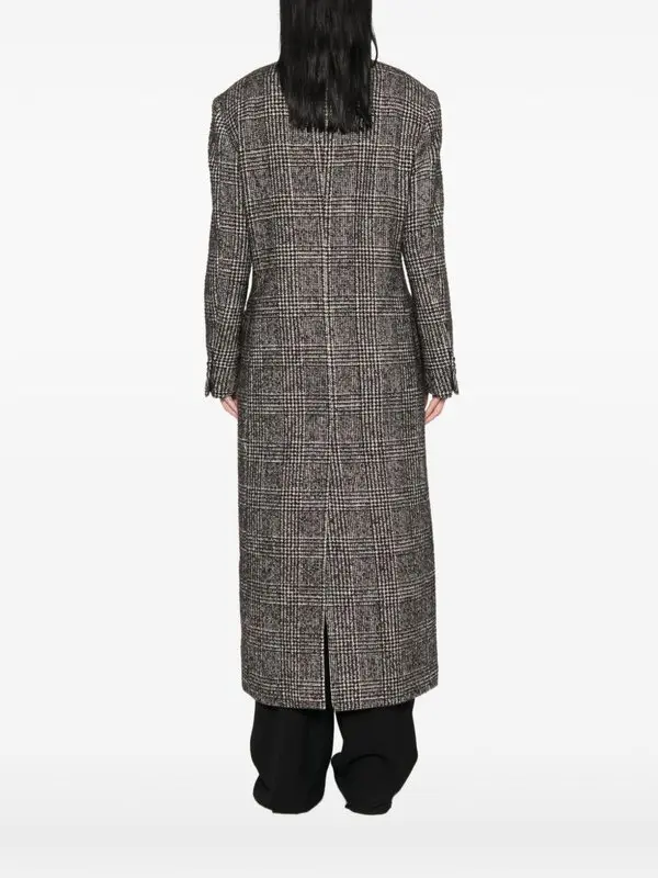 Tagliatore Wool Long Double-breasted Coat - Black
