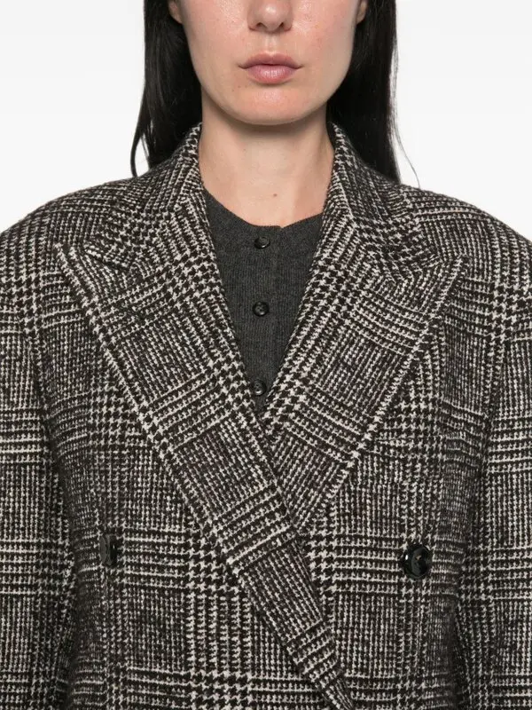 Tagliatore Wool Long Double-breasted Coat - Black