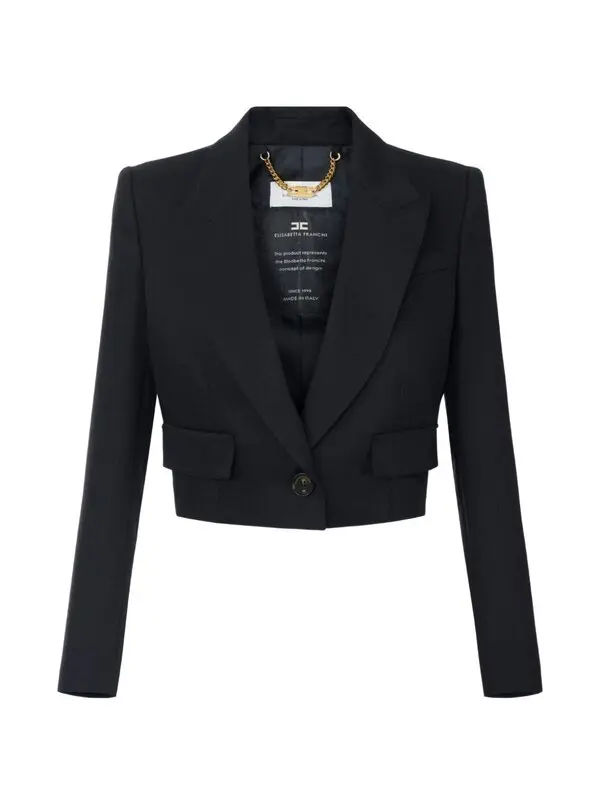 Elisabetta Franchi Wool Single-breasted Jacket By