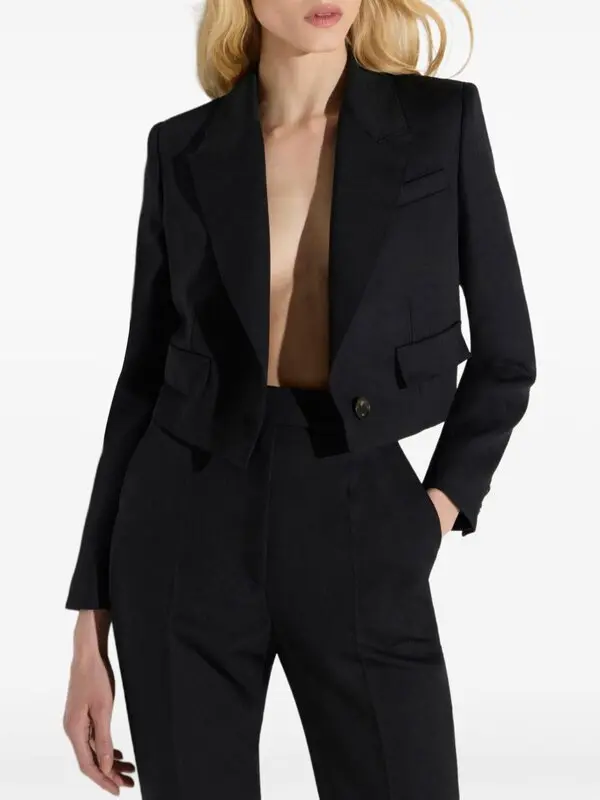 Elisabetta Franchi Wool Single-breasted Jacket By