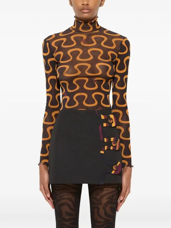 Emilio Pucci Printed Turtle-neck Sweater