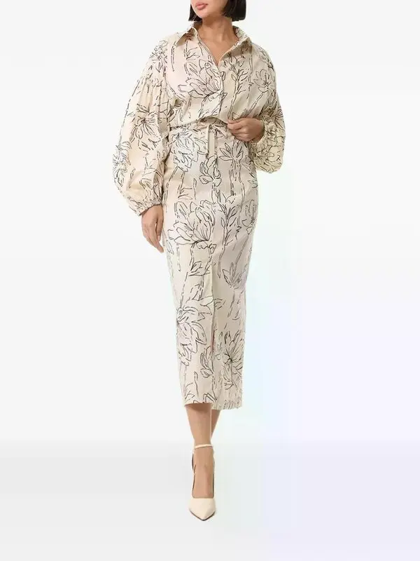 Brunello Cucinelli Floral-print Midi Dress