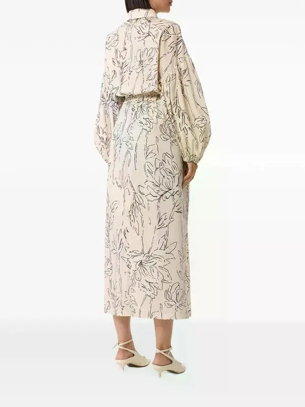 Brunello Cucinelli Floral-print Midi Dress