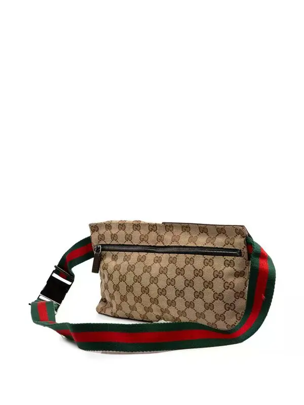 Gucci 2000-2015 Gg Canvas Web Double Pocket Belt Bag