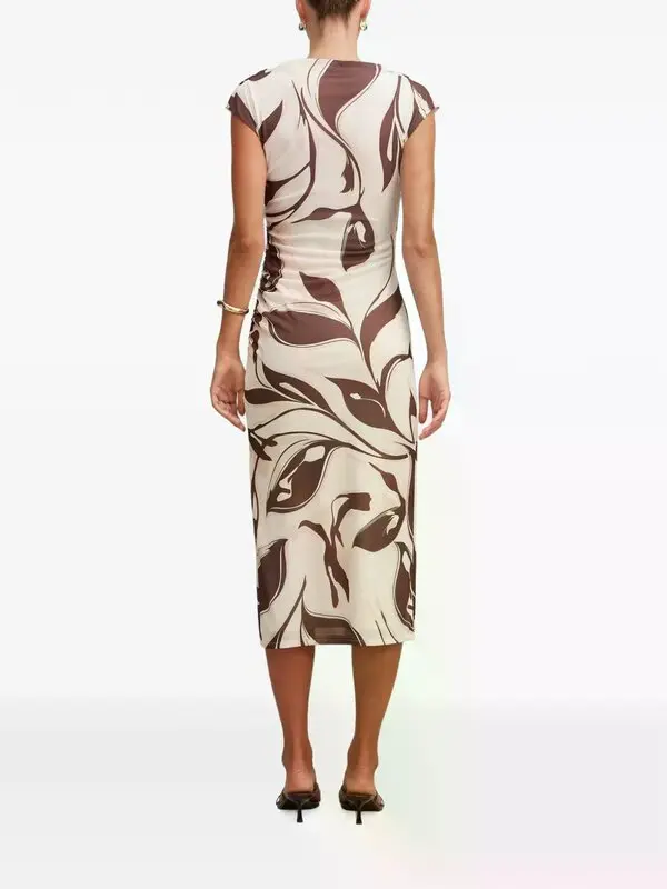 EVER NEW Emery Ruched Midi Dress - White