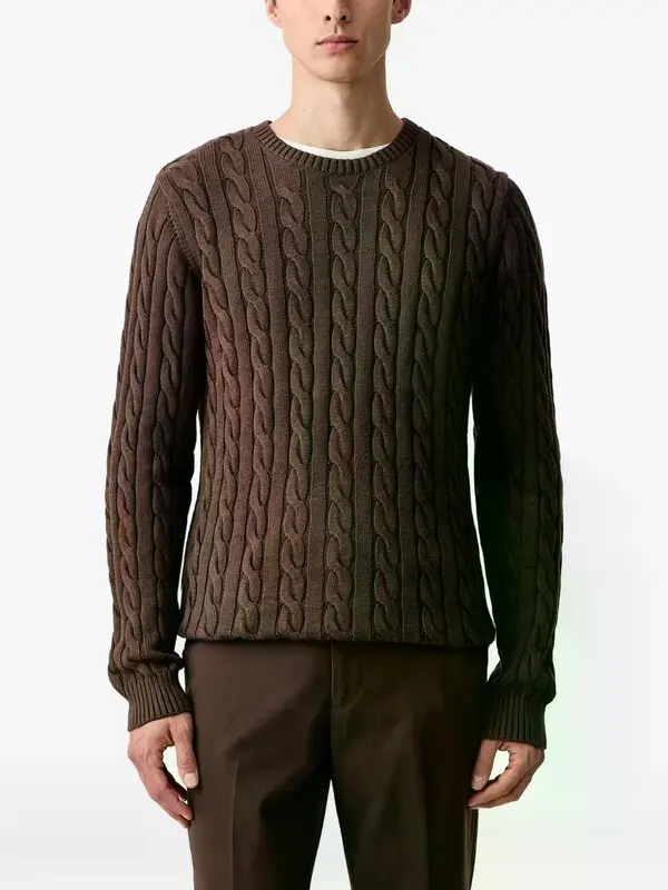 LINDBERGH Cable-knit Crew-neck Sweater