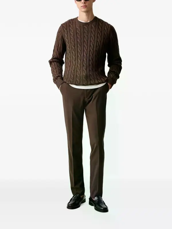 LINDBERGH Cable-knit Crew-neck Sweater