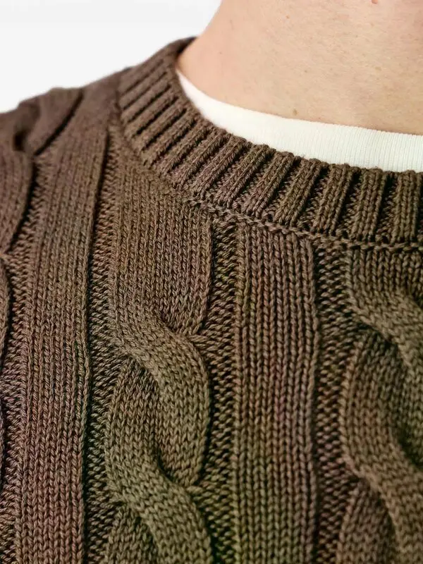 LINDBERGH Cable-knit Crew-neck Sweater