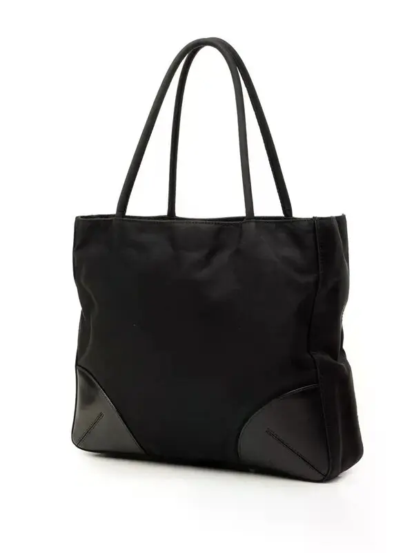 Prada 2013-2026 Vitello Trimmed Tessuto Tote Bag