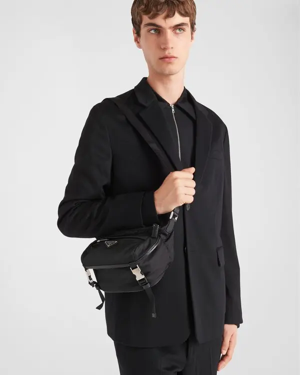 Prada Re-nylon And Saffiano Leather Shoulder Bag