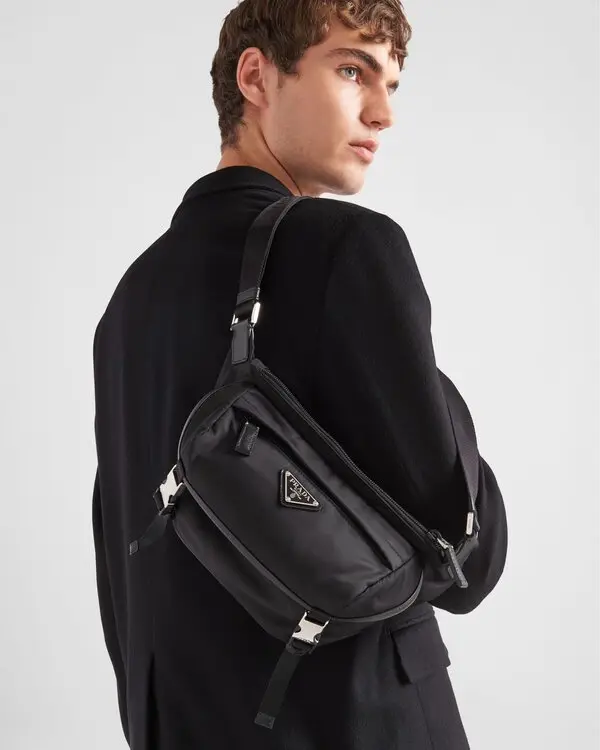 Prada Re-nylon And Saffiano Leather Shoulder Bag