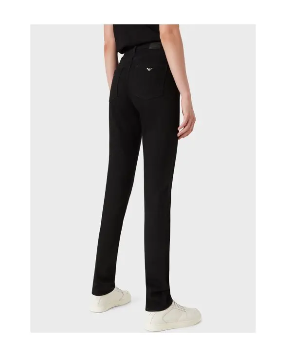 Emporio Armani Mid-rise Slim-fit Jeans - Black