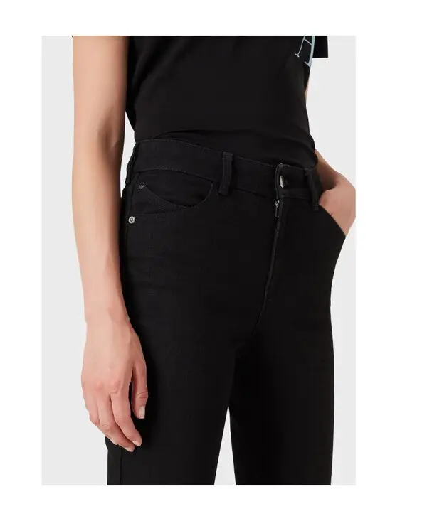 Emporio Armani Mid-rise Slim-fit Jeans - Black