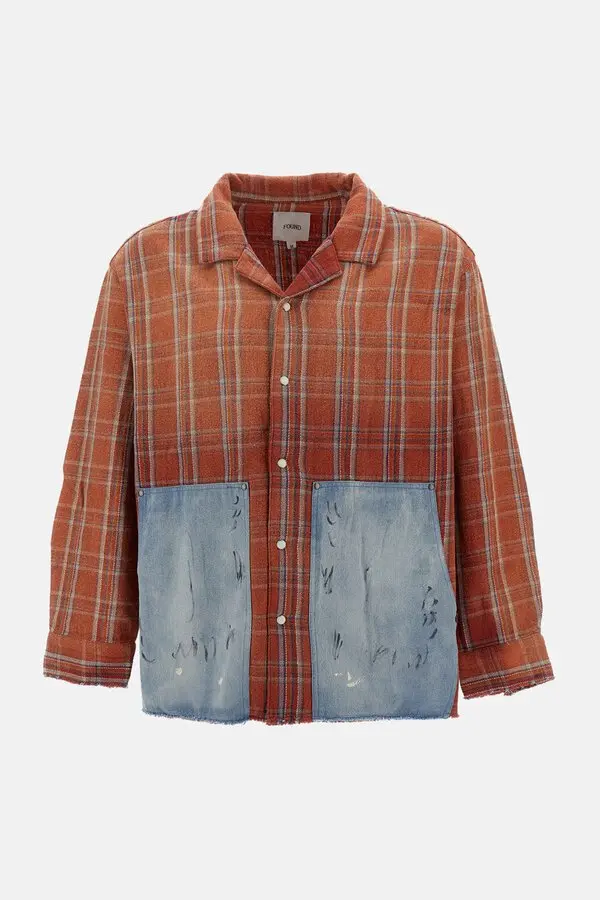 FOUND Camicia Plaid Denim