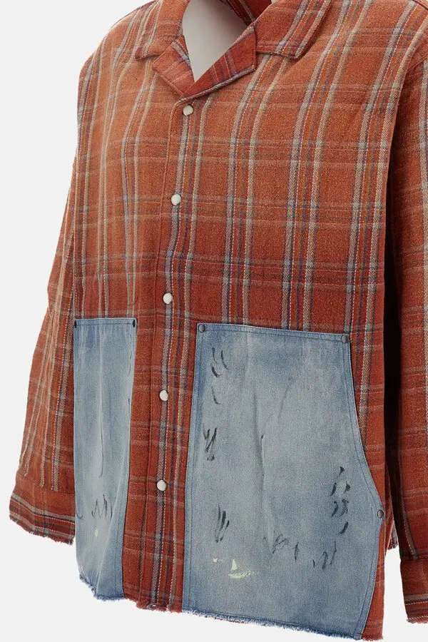 FOUND Camicia Plaid Denim