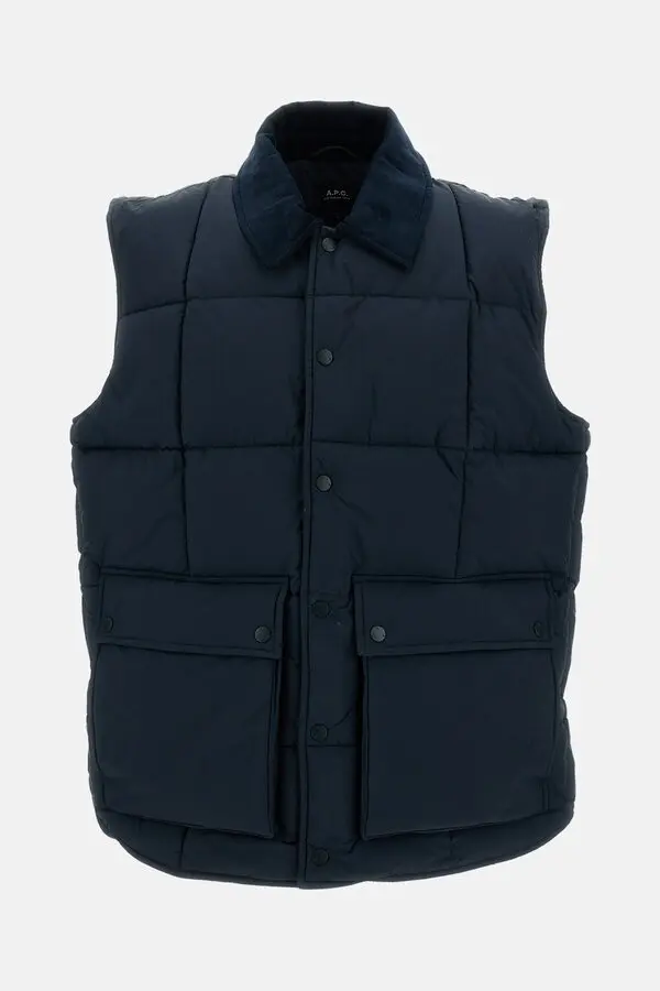 A.p.c. Jimmy Gilet Trapuntato Imbottito - Blu