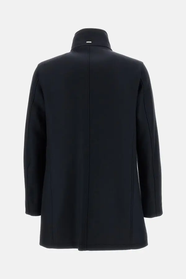 Herno Cappotto In Lana Con Eco Pelliccia