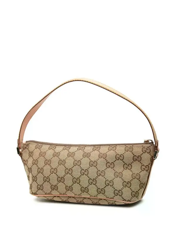Gucci 2000-2015 Gg Canvas Web Boat Shoulder Bag