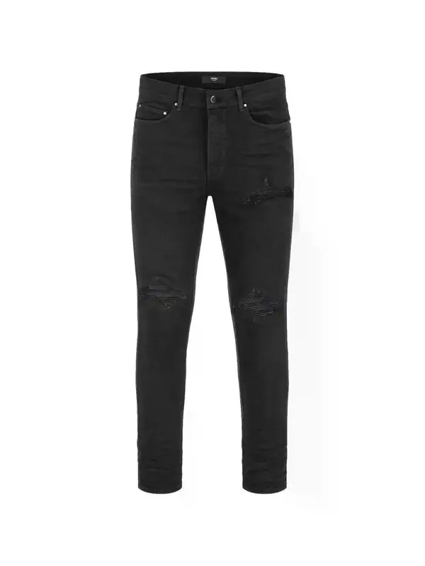 Amiri Distressed Ribbed-panel Jeans