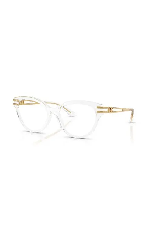 Dolce & Gabbana 54mm Cat Eye Optical Glasses - Transparent