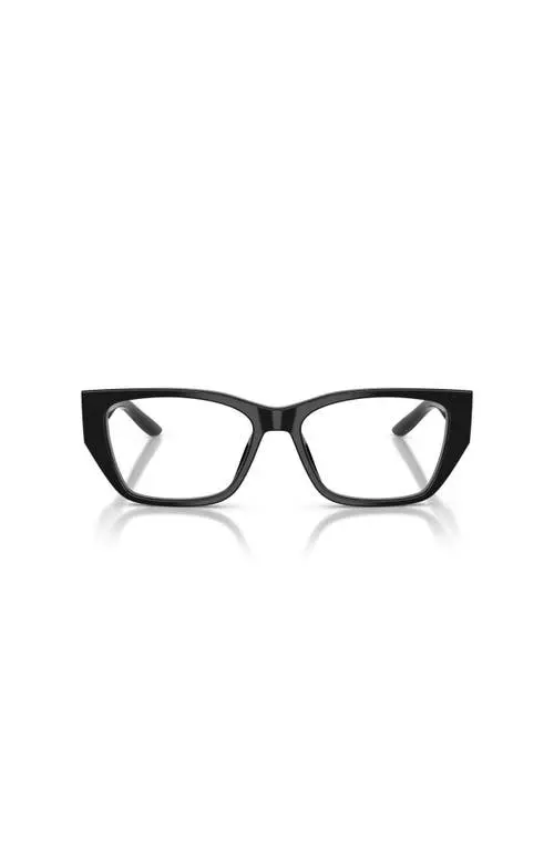 Prada 55mm Rectangle Optical Glasses - Black