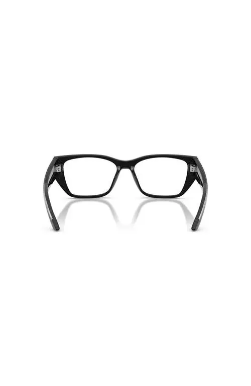 Prada 55mm Rectangle Optical Glasses - Black