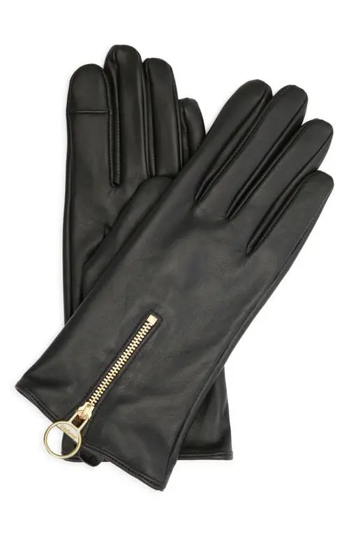 Barbour Arlene Leather Gloves - Black/classic