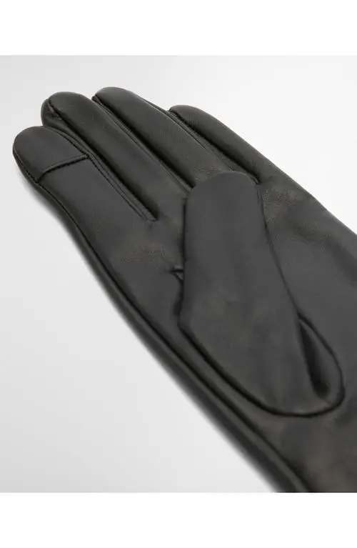 Barbour Arlene Leather Gloves - Black/classic